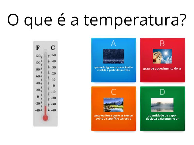 elementos do clima - Cuestionario