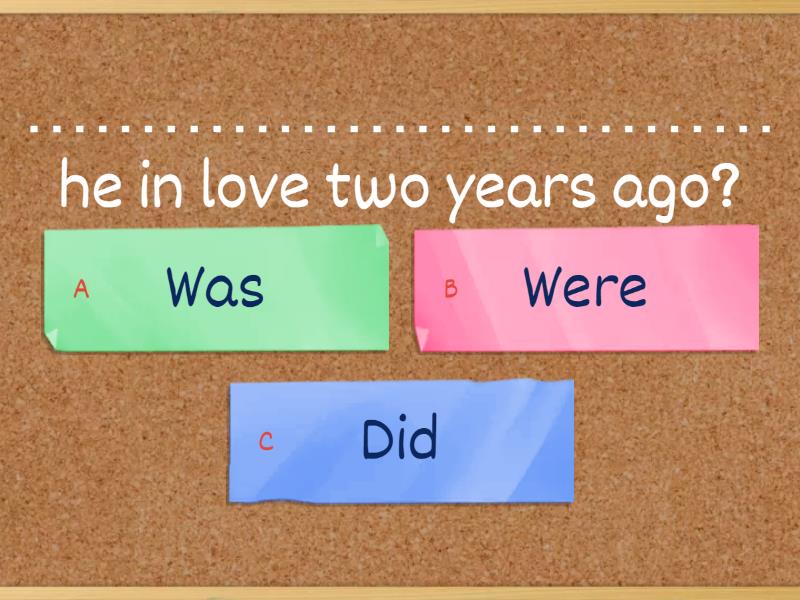 Was/ Were or Did - Past Simple practice - Test