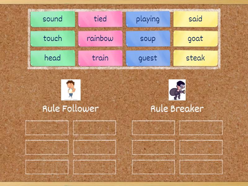 Rule Follwer vs. Rule Breaker - Group sort