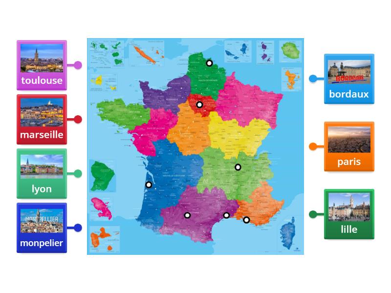 les grande ville de france - Labelled diagram