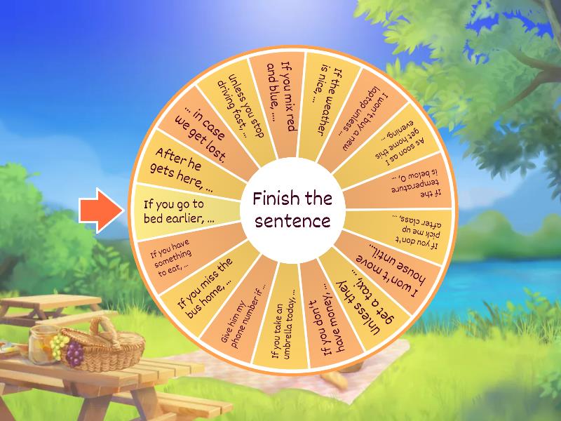 Zero, first conditional - Spin the wheel