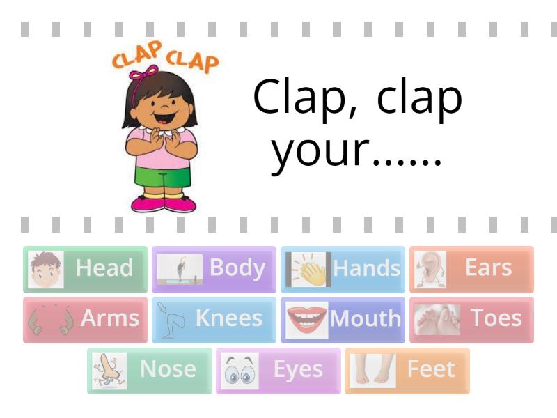 Body parts and movement actions - Find the match