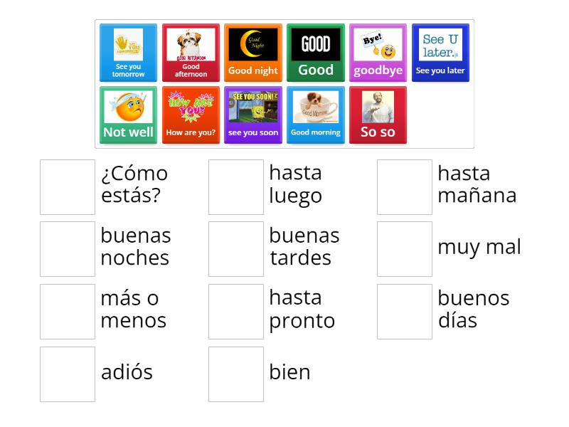 Saludos y Despedidas - Match up