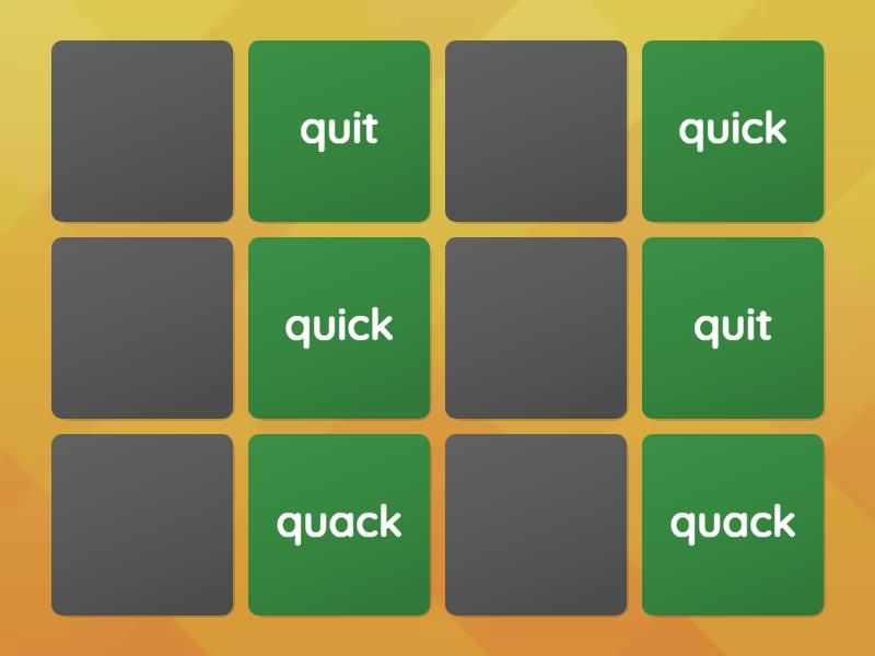 qu sound - Matching pairs