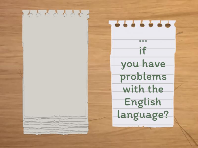 first conditional - Speaking cards