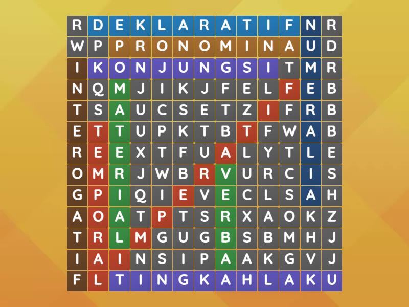 MAIN KAIDAH KEBAHASAAN TEKS PROSEDUR - Wordsearch