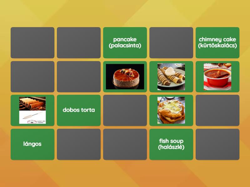Hungarian cuisine - Matching pairs