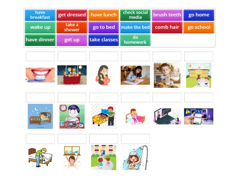 Daily routine - Match up