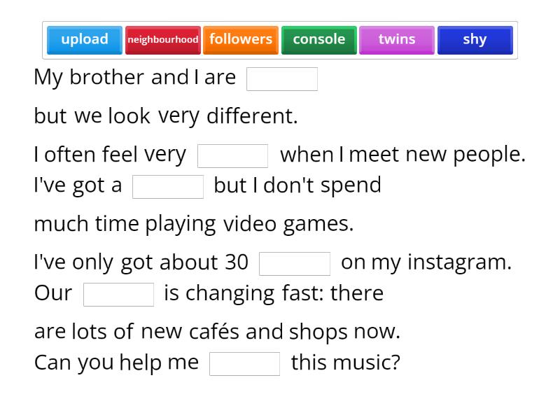 INFLUENCE LEVEL 2 - UNIT 1 READING VOCABULARY - Complete the sentence