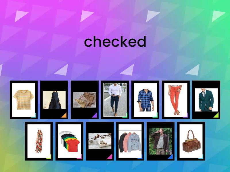 Adjectives to describe clothes and accessories - 일치하는 것 찾기