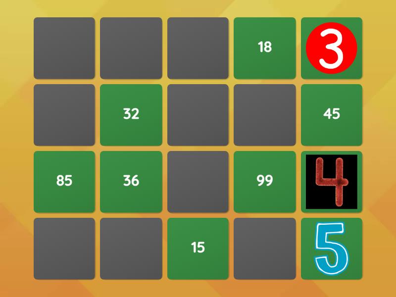 Match the Factors - Matching pairs