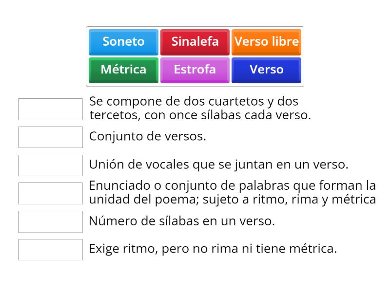 Elementos del poema - المطابقة