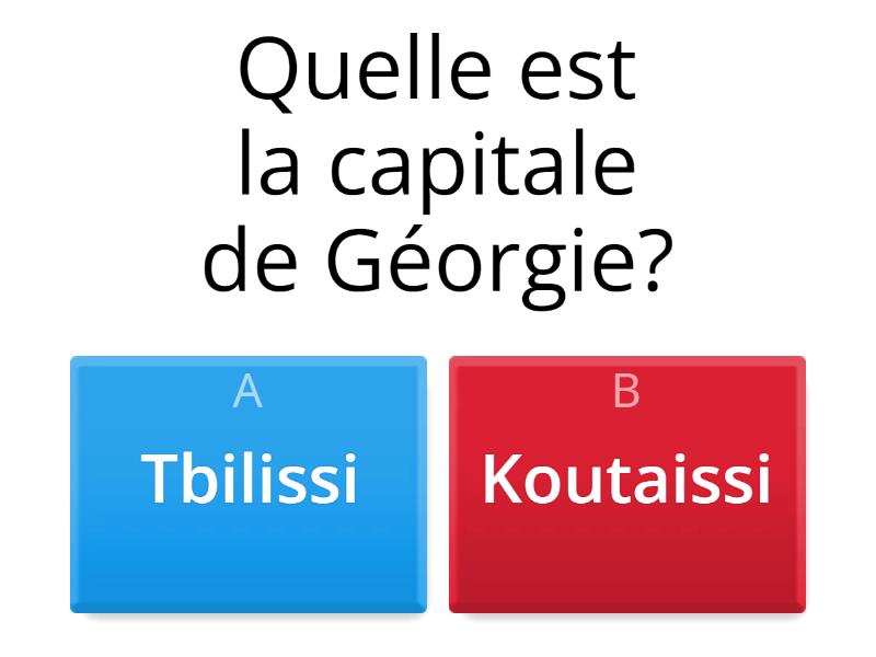 Géorgie - Quiz