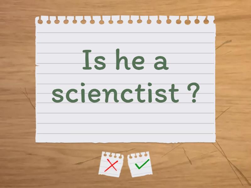 Are you a scientist ? to be - Flash cards
