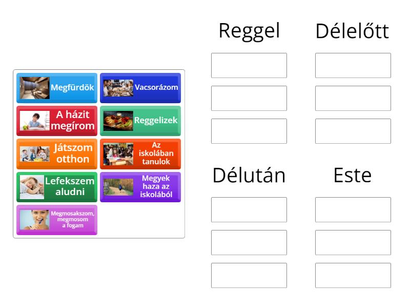 Napi rutin - Group sort