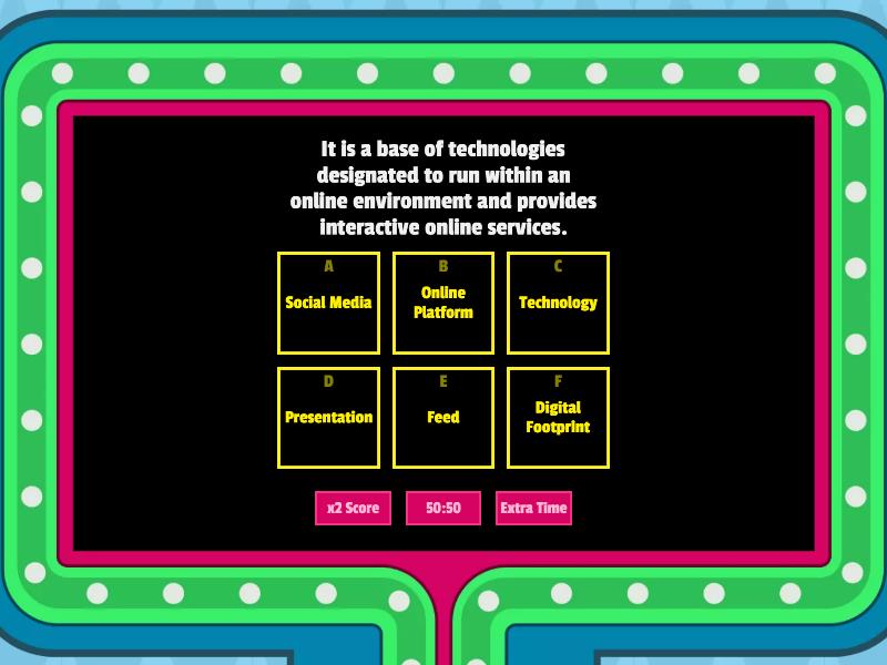 Online Platforms as Tools - Gameshow quiz