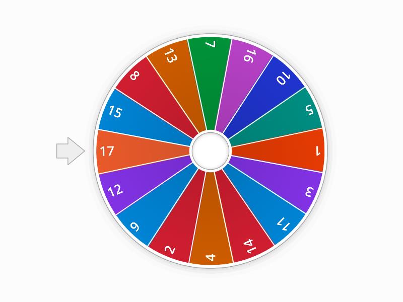number - Spin the wheel