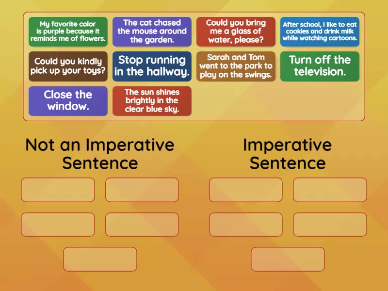 Imperative Sentence - Group sort