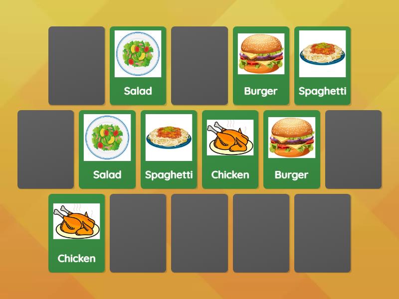 Food - Matching pairs