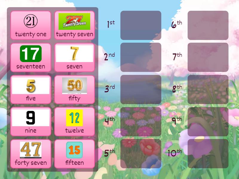 Put these numbers in order - lowest first - Rank order