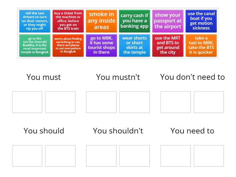 Giving Advice - Group sort