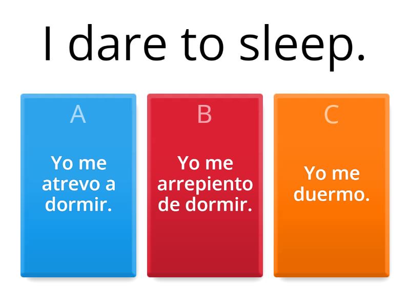 Verbos reciprocos, reflexivos, y que siempre usan el pronombre - Quiz