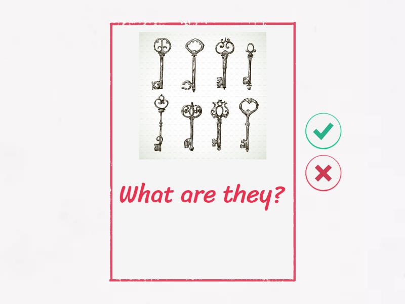 Small things/singular and plural nouns - Flash cards