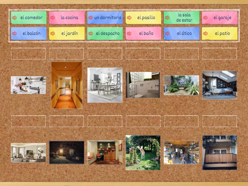 Las habitaciones de la casa - Match up