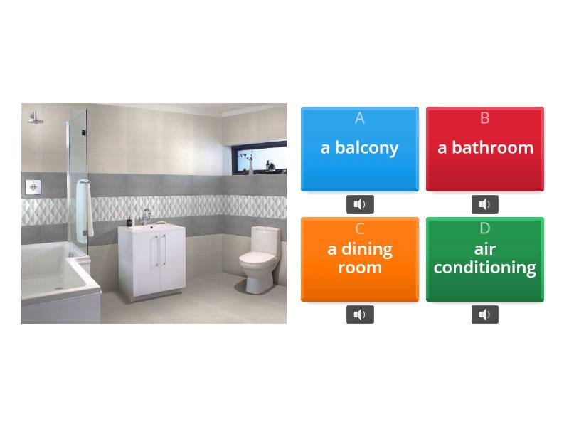 The House Elementary 8B (Rooms / Parts of a house) - Quiz