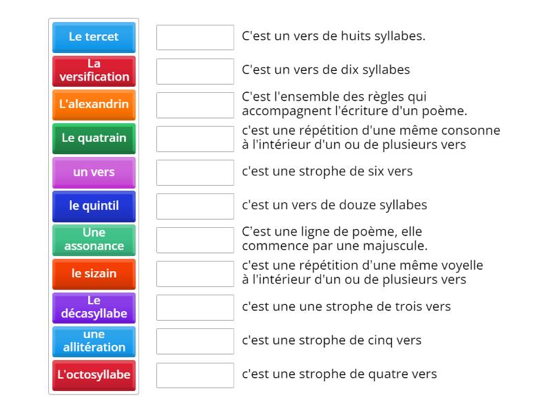 Séance 2 : la versification - Match up