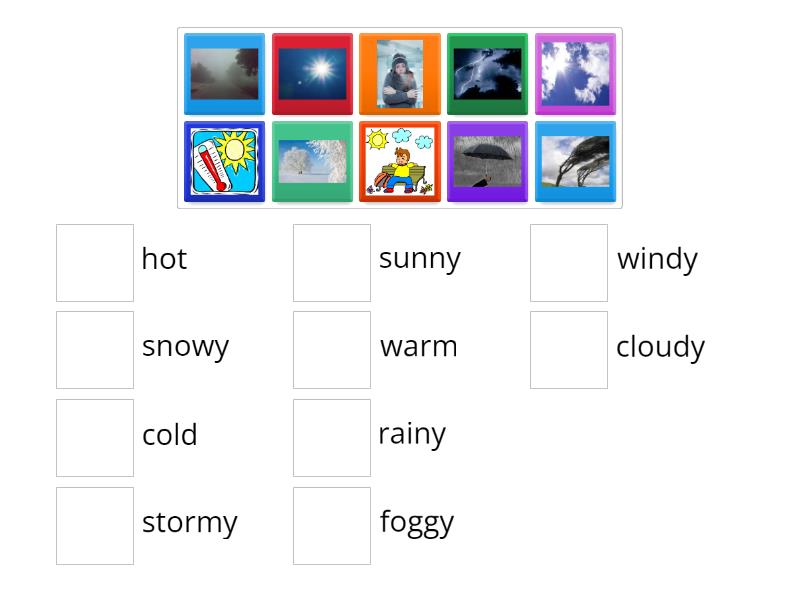 Junior Explorer 4 UNIT 8 WEATHER - Match up