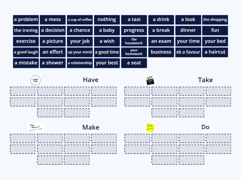 Collocations 1 - Group sort