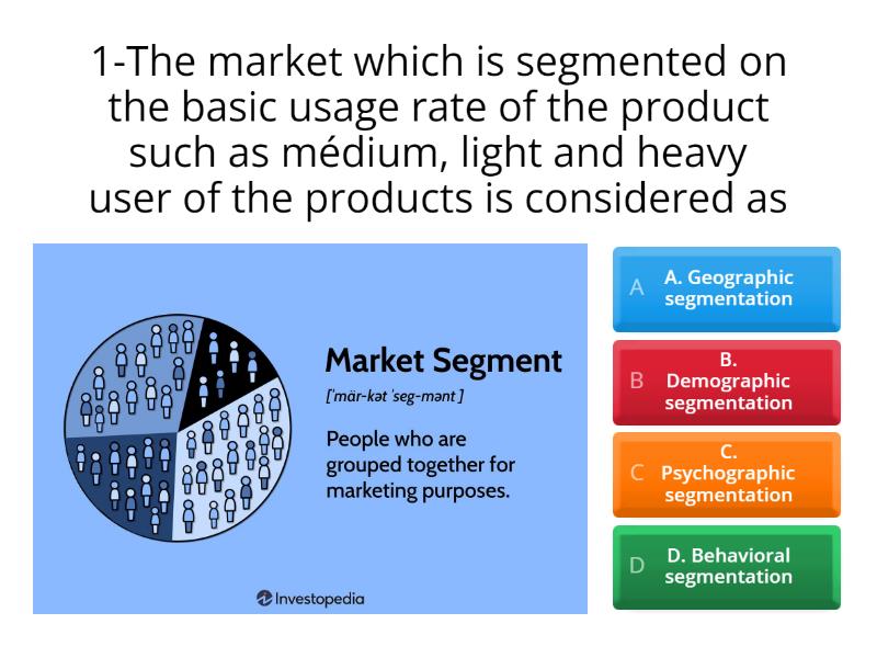 MARKET SEGMENTATION - Cuestionario