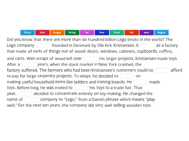 Lego - Complete the sentence