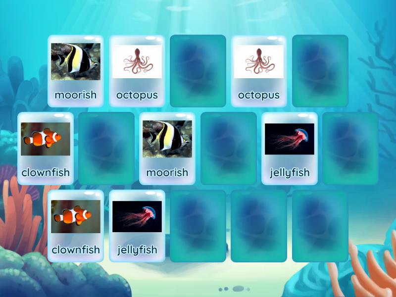 Sea animals match up - Matching pairs