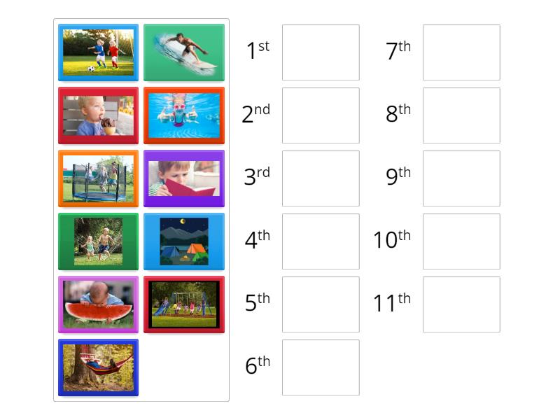 Summertime Fun - Rank order