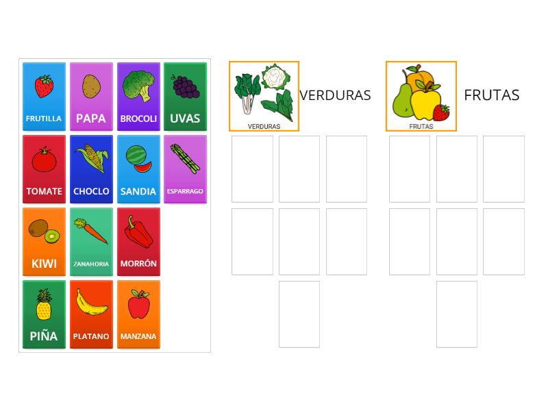 CLASIFICACIÓN DE FRUTAS Y VERDURAS - Group sort