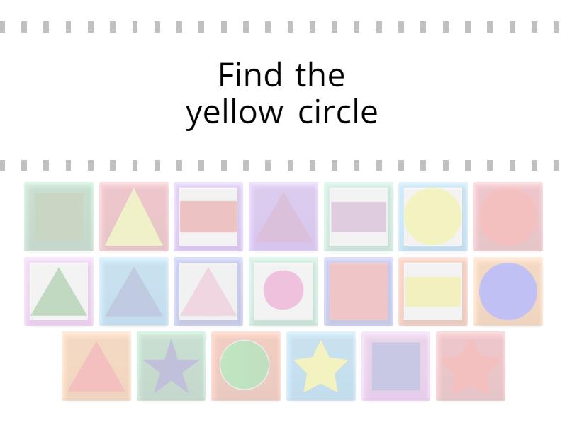 Pre-kindy Shapes and colors - Find the match