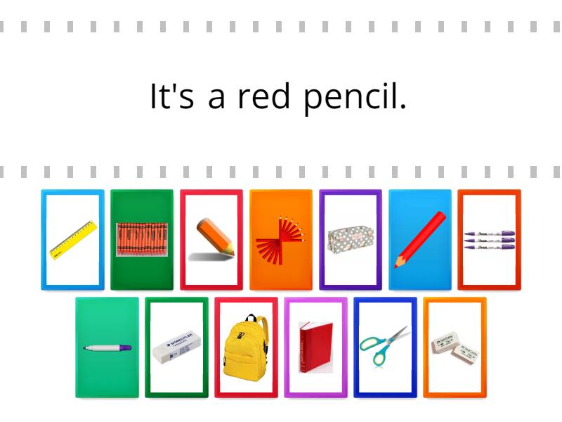 School objects - Singular/Plural - Find the match