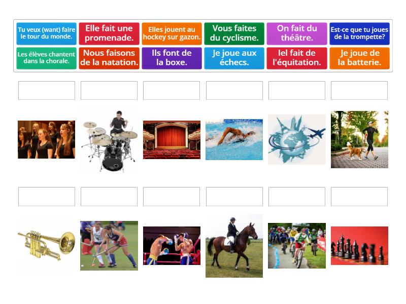 U5 les activités matching - Match up