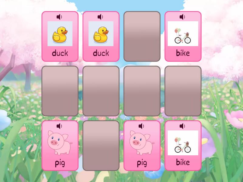 TT1_Unit 1: Phonic B, P, T, D - Matching pairs