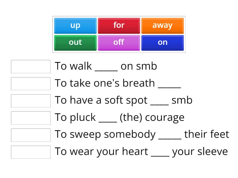 Prepositions - Match up