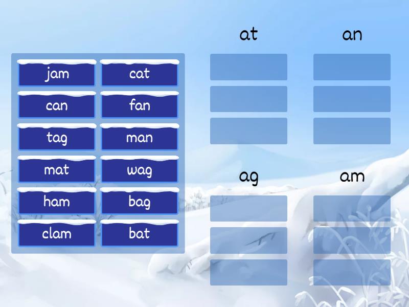 Short a word sort - Group sort