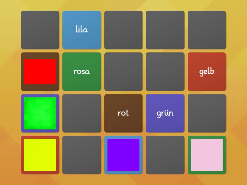 Memory-Spiel / Farben - Matching pairs