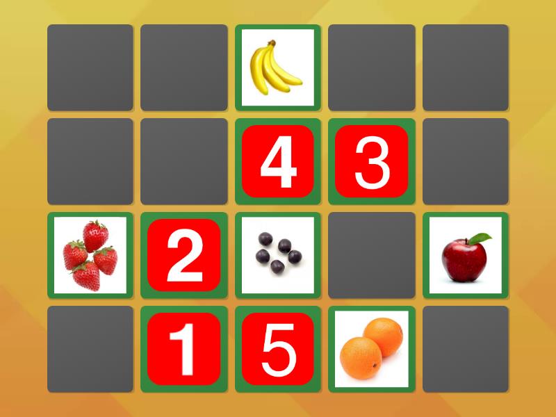 Maths - Numbers 1-10 Fruit Salad - Matching pairs