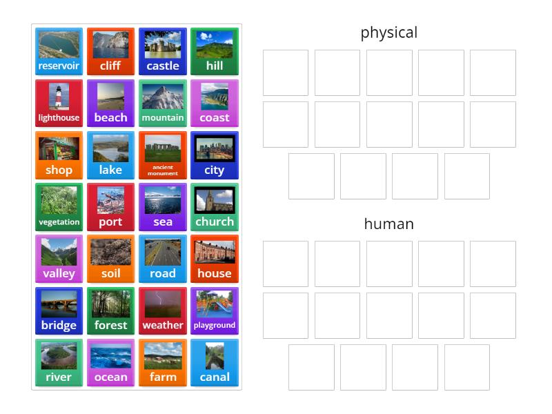Physical or Human Feature? Year 4 - Group sort