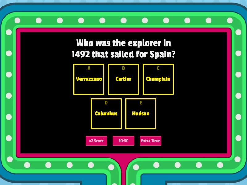 European Explorers - Gameshow quiz