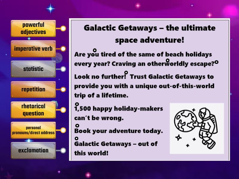 Can you find the persuasive language features? - Labelled diagram