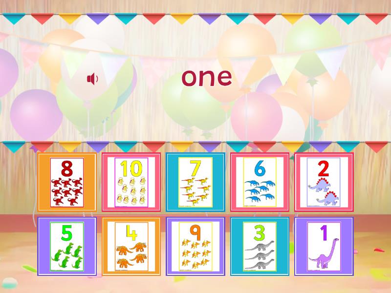 dino numbers - Find the match