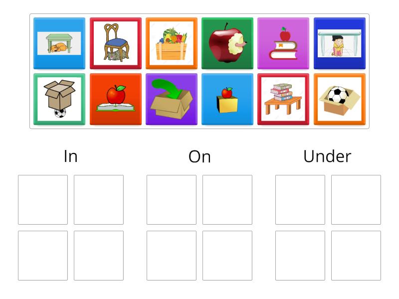 Prepositions of place - Group sort
